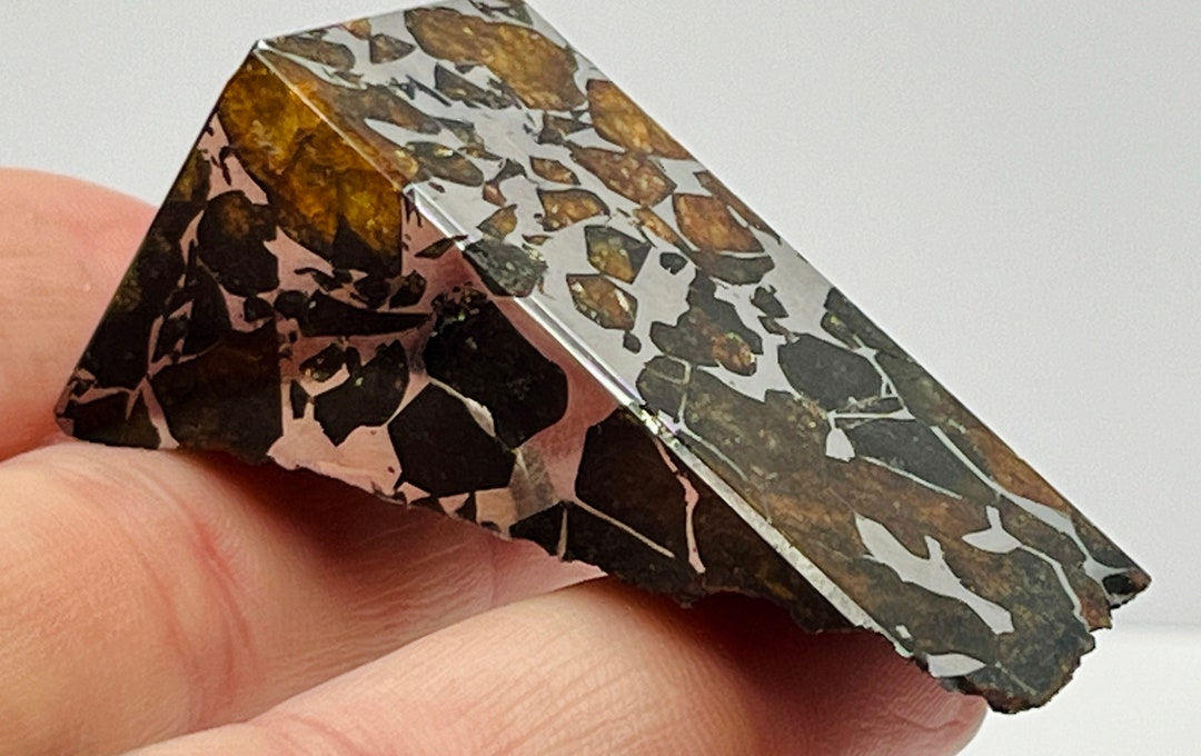 SEYMCHAN 64.32g Meteorite Door Stop - Gorgeous Angular Cut Pallasite ...