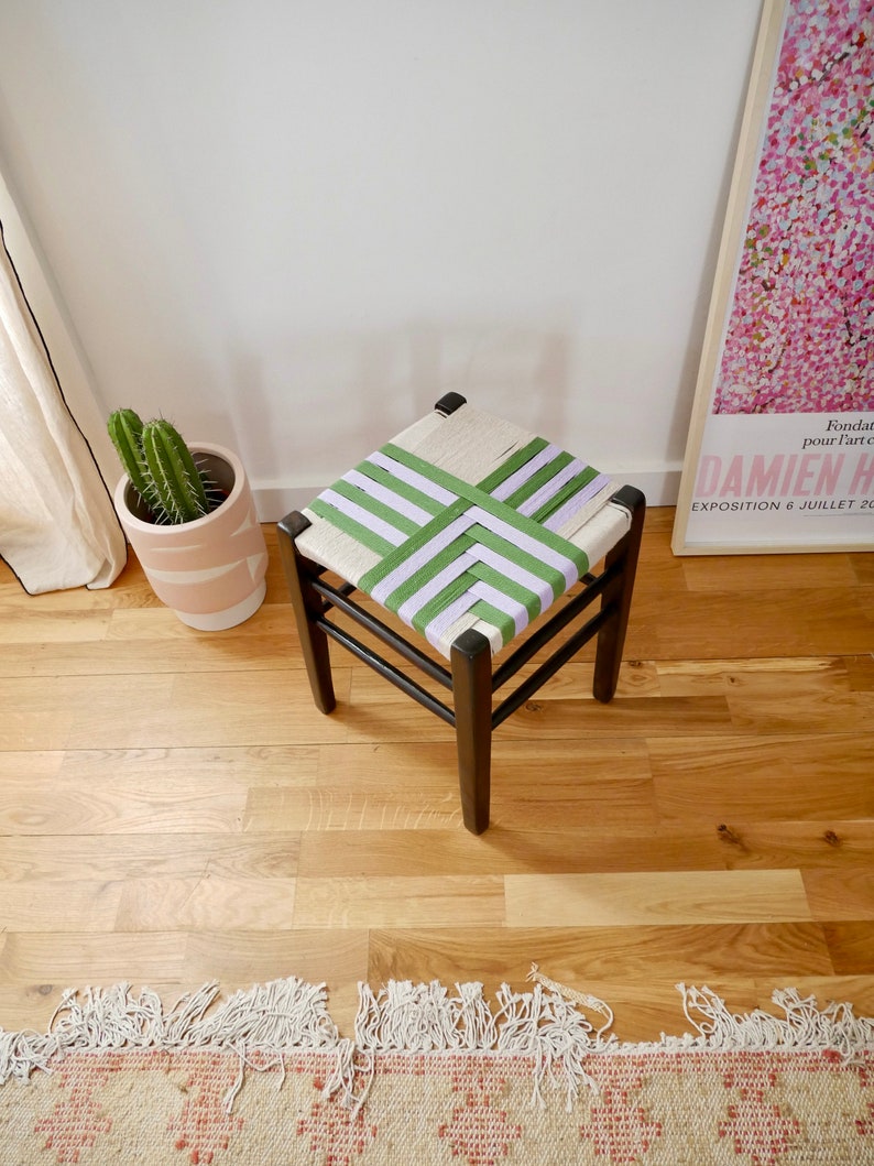 Woven Stool - Old Stool - Vintage Stool - Artisanal Weaving - Etsy