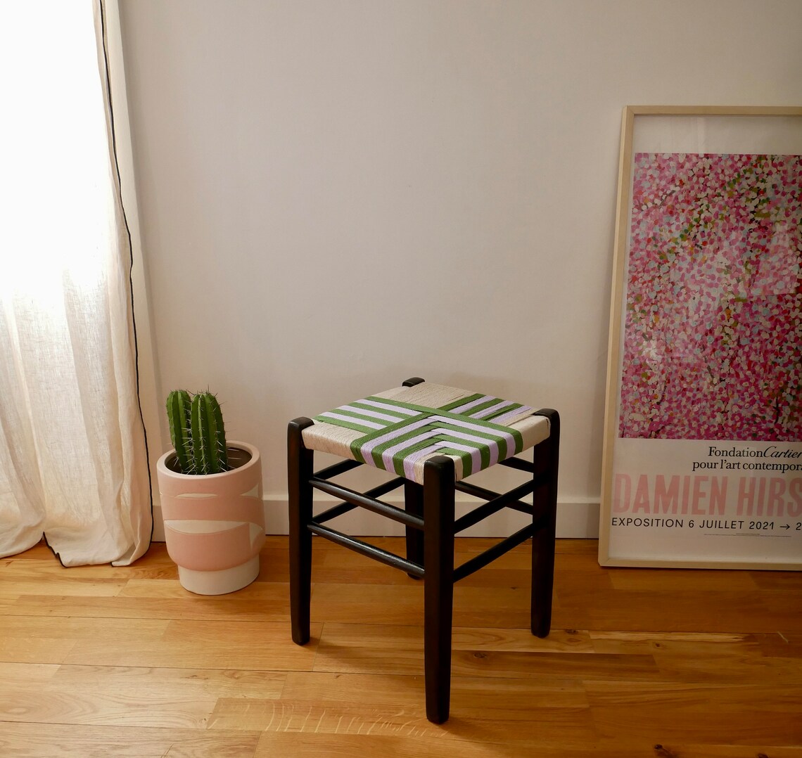 Woven Stool - Old Stool - Vintage Stool - Artisanal Weaving - Etsy