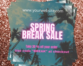Spring Break Flyer - Etsy