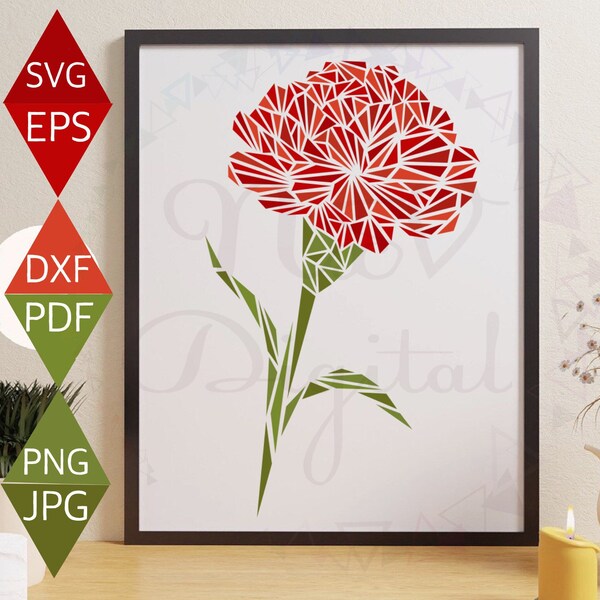 Carnation Svg - Etsy