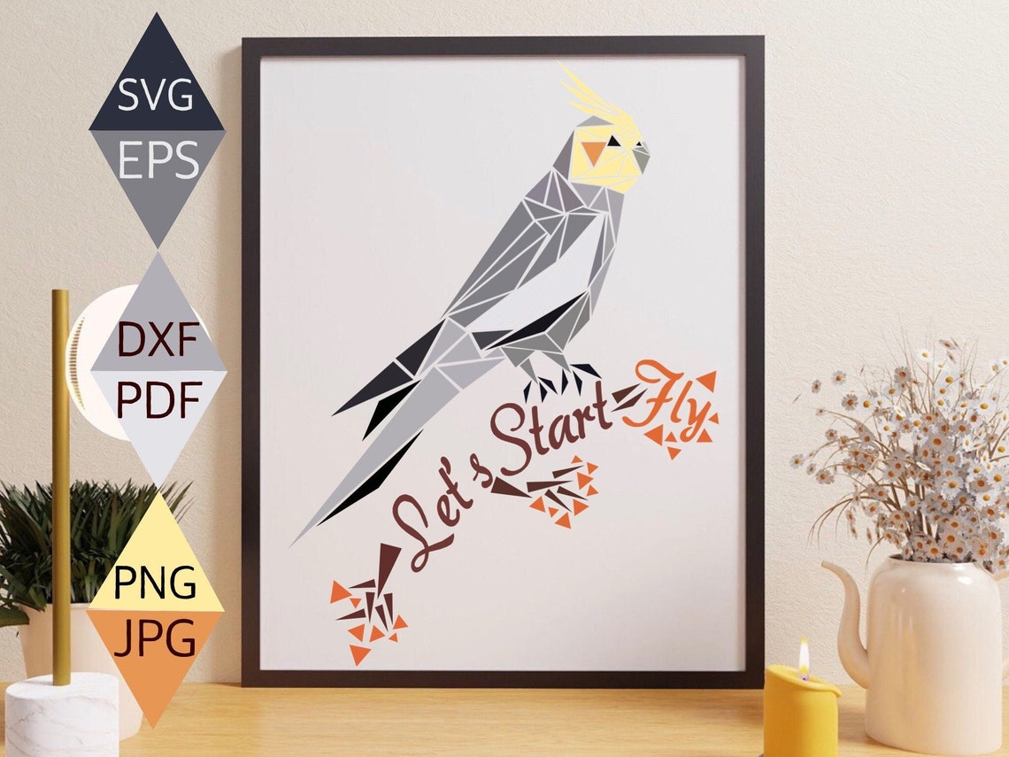 Cockatiel Bird Svg, Cockatoo Cut File, Pet Bird Svg, Bird Svg, Yellow ...