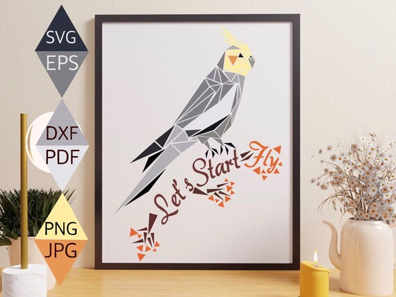 Cockatiel Bird Svg Cockatoo Cut File Pet Bird Svg Bird Svg | Etsy
