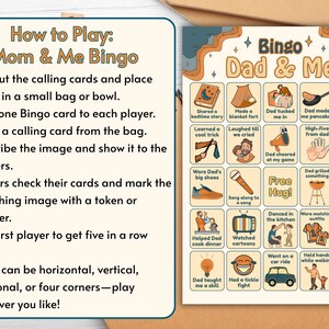 Dad and Me Bingo Printable | Father’s Day Activity for Kids | Retro Dad ...