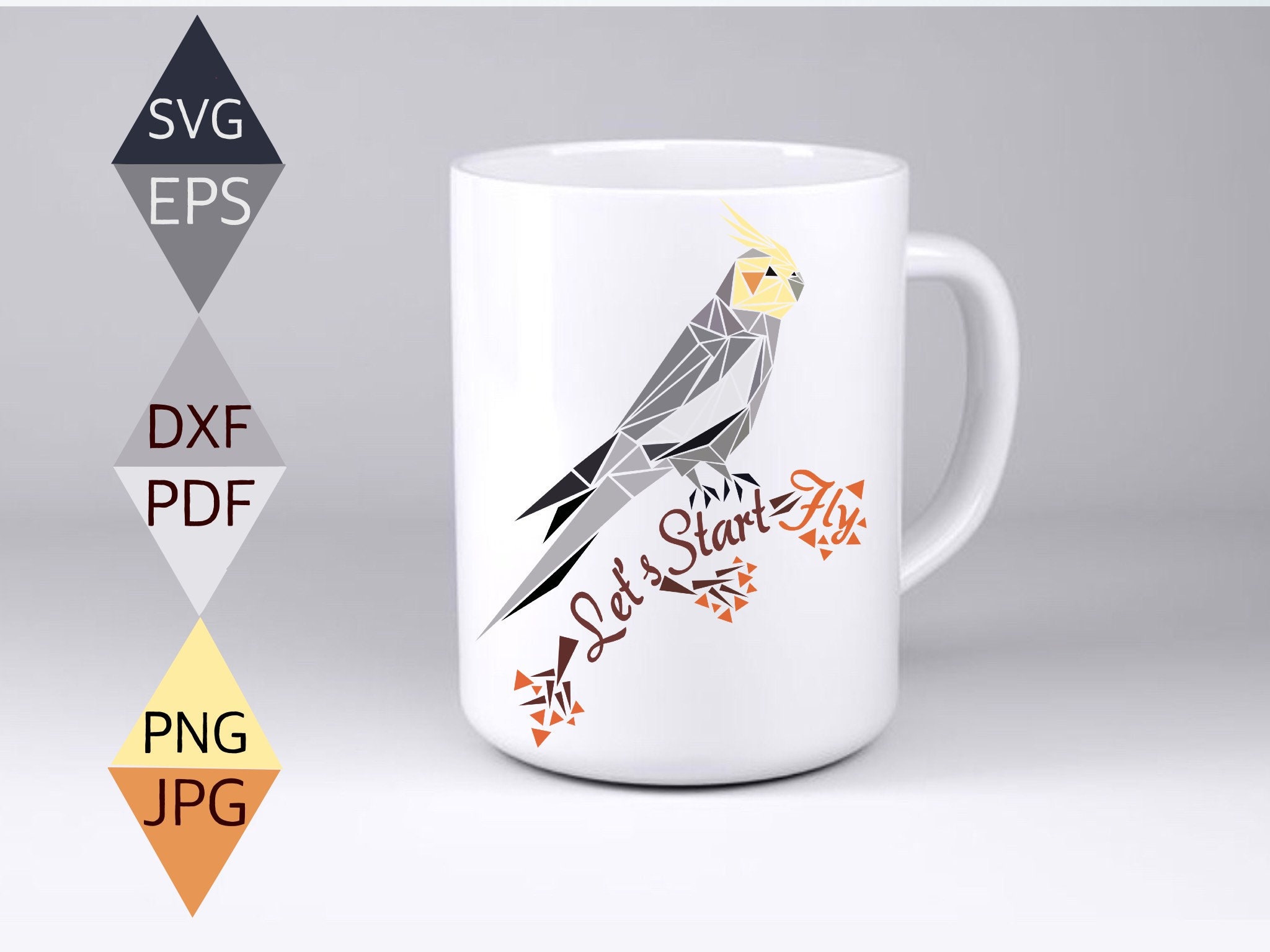 Cockatiel Bird Svg, Cockatoo Cut File, Pet Bird Svg, Bird Svg, Yellow ...