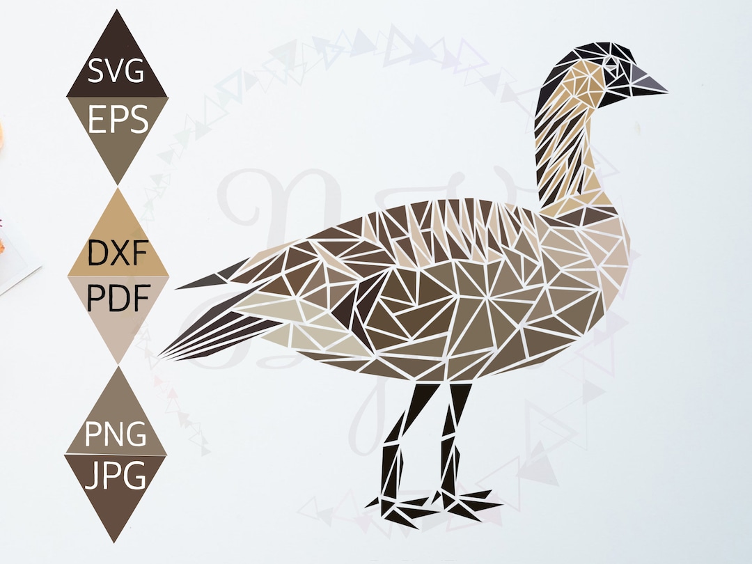 Hawaiian Nene Bird Svg, Goose Svg, Hawaiian State Bird Svg, Hawaii Nene ...
