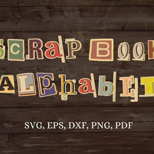 Set of 62 Junk Journal Letter Png, Scrapbook Alphabet Kit Png, Cute ...