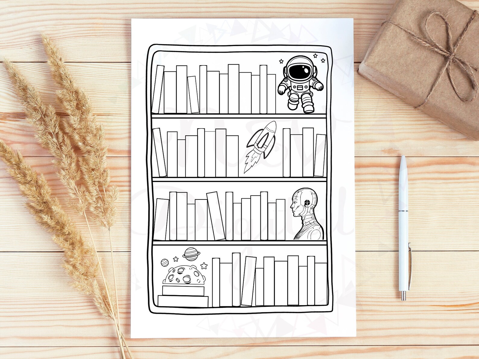 Science Fiction Printable Bookshelf Bookmarks, Reading Tracker ...