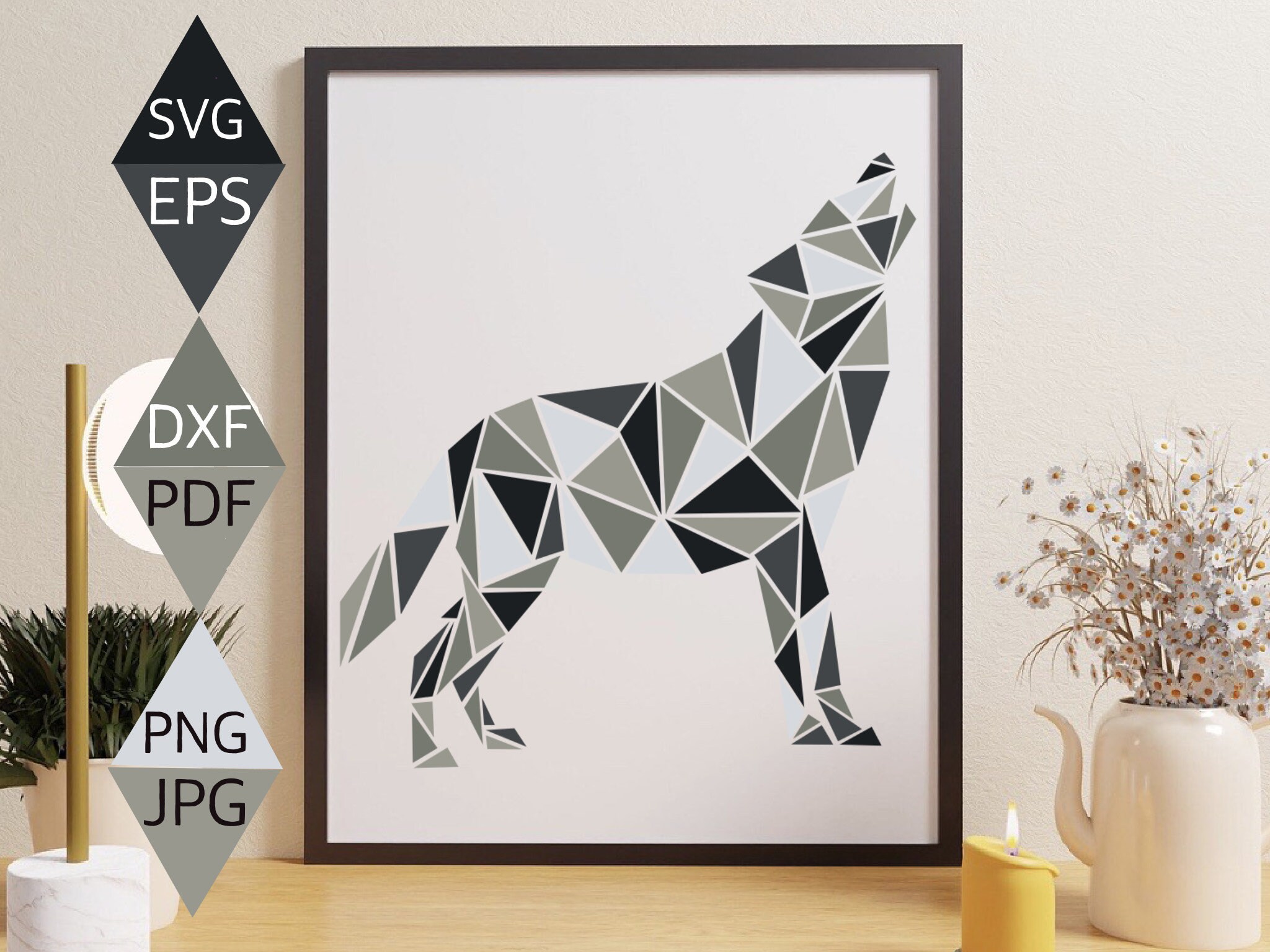 Wolf Svg Rustic Gray Wolf Svg Forest Howling Wolf Svg Wild - Etsy