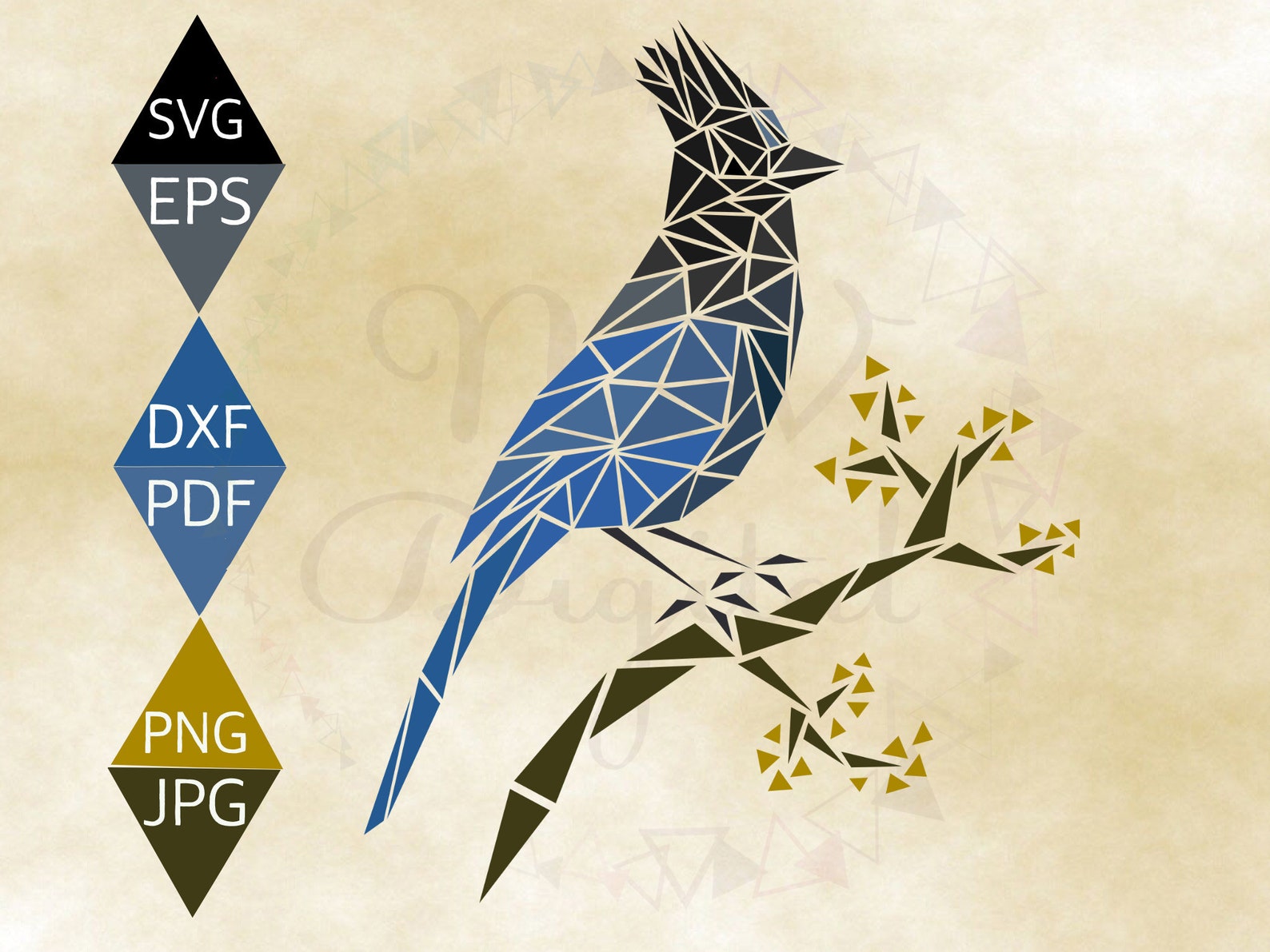 Steller's Jay Svg, Bird SVG, Stellar Jay Bird SVG, Blue Bird Svg ...