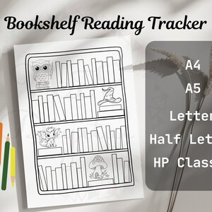 Fantasy Printable Bookshelf Bookmarks, Reading Tracker, Coloring ...