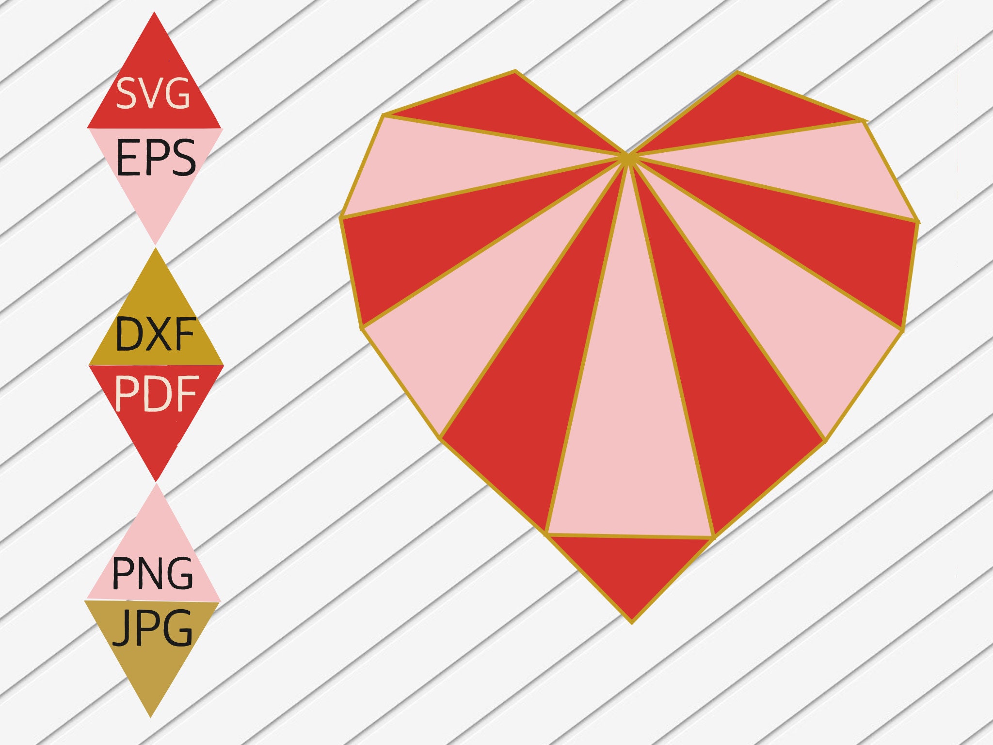 Art Deco Svg, Heart Svg, Valentines Day Svg, Deco Heart Svg, Love Svg ...