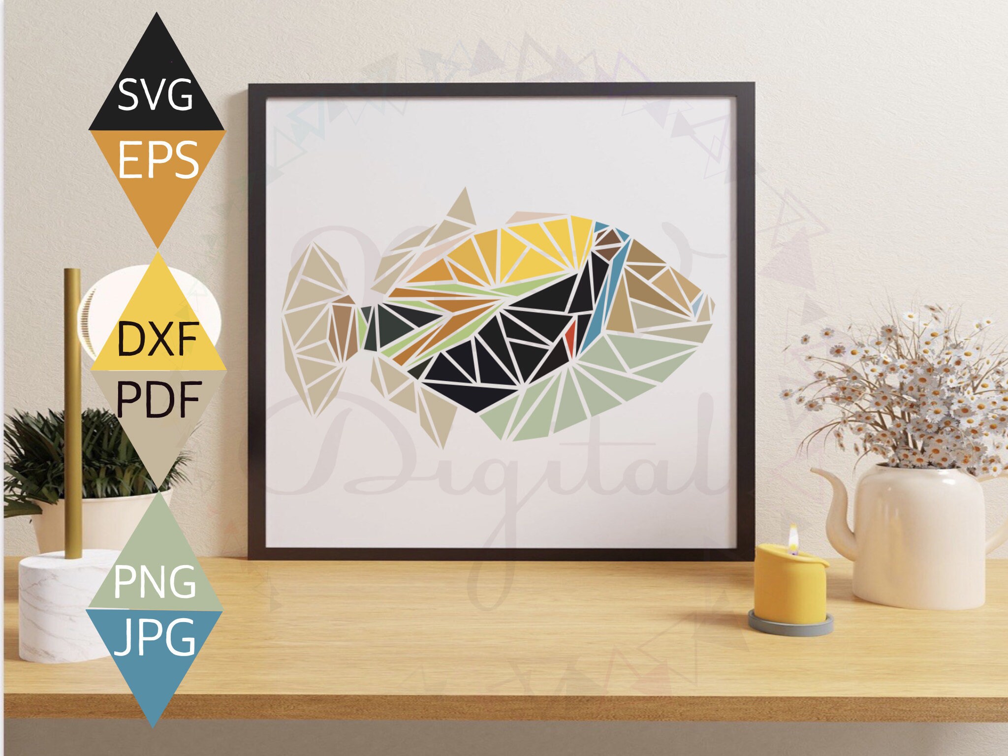Reef Triggerfish Svg, Fish Svg, Tropical Island Fish Svg, Hawaii Fish ...