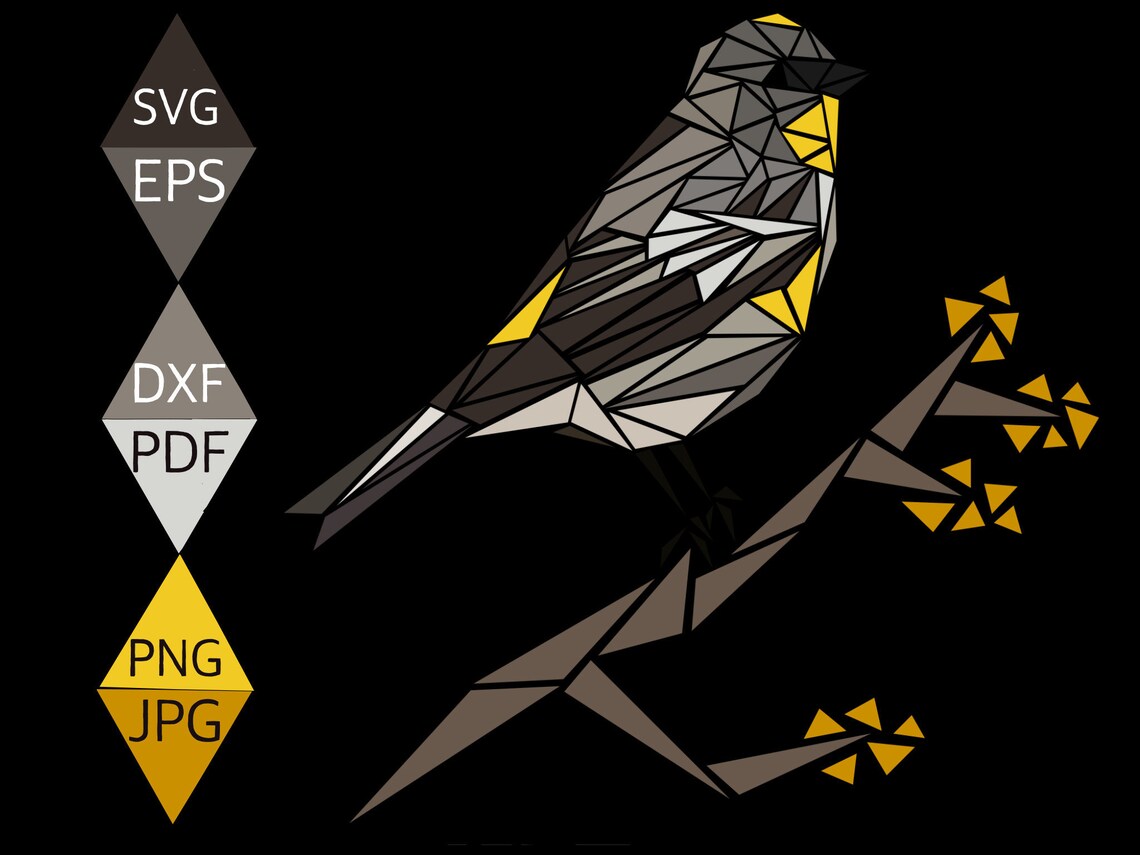 Bird SVG Yellow Rumped Warbler SVG Warblers SVG Rump Bird - Etsy