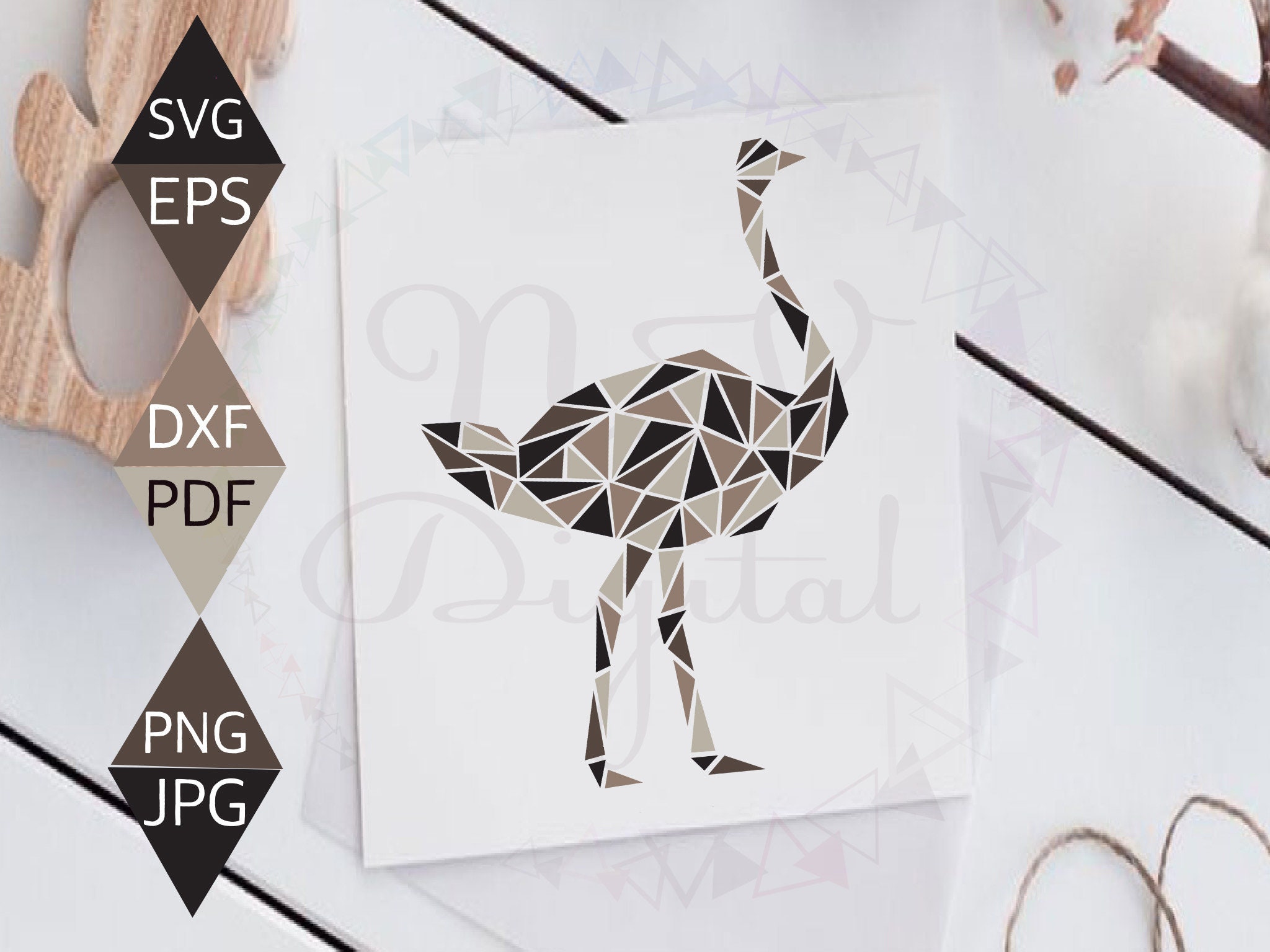 Ostrich Svg, Rustic Ostrich Svg, Desert Animal Svg, Wild Animal Svg ...
