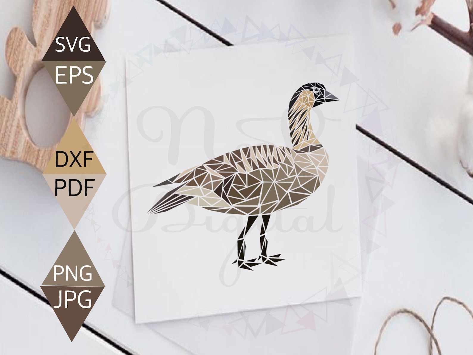 Hawaiian Nene Bird Svg, Goose Svg, Hawaiian State Bird Svg, Hawaii Nene ...