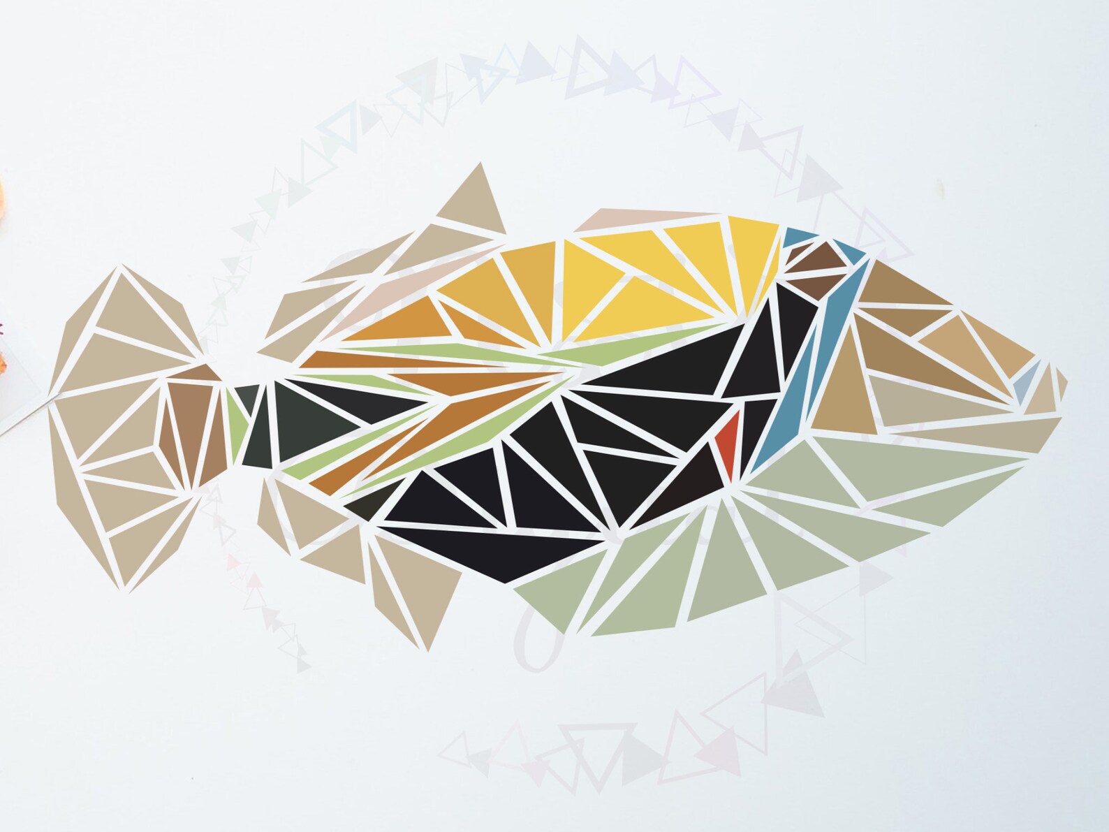 Reef Triggerfish SVG: Tropical Humu Humunukunukuapua'a Mosaic (digital ...
