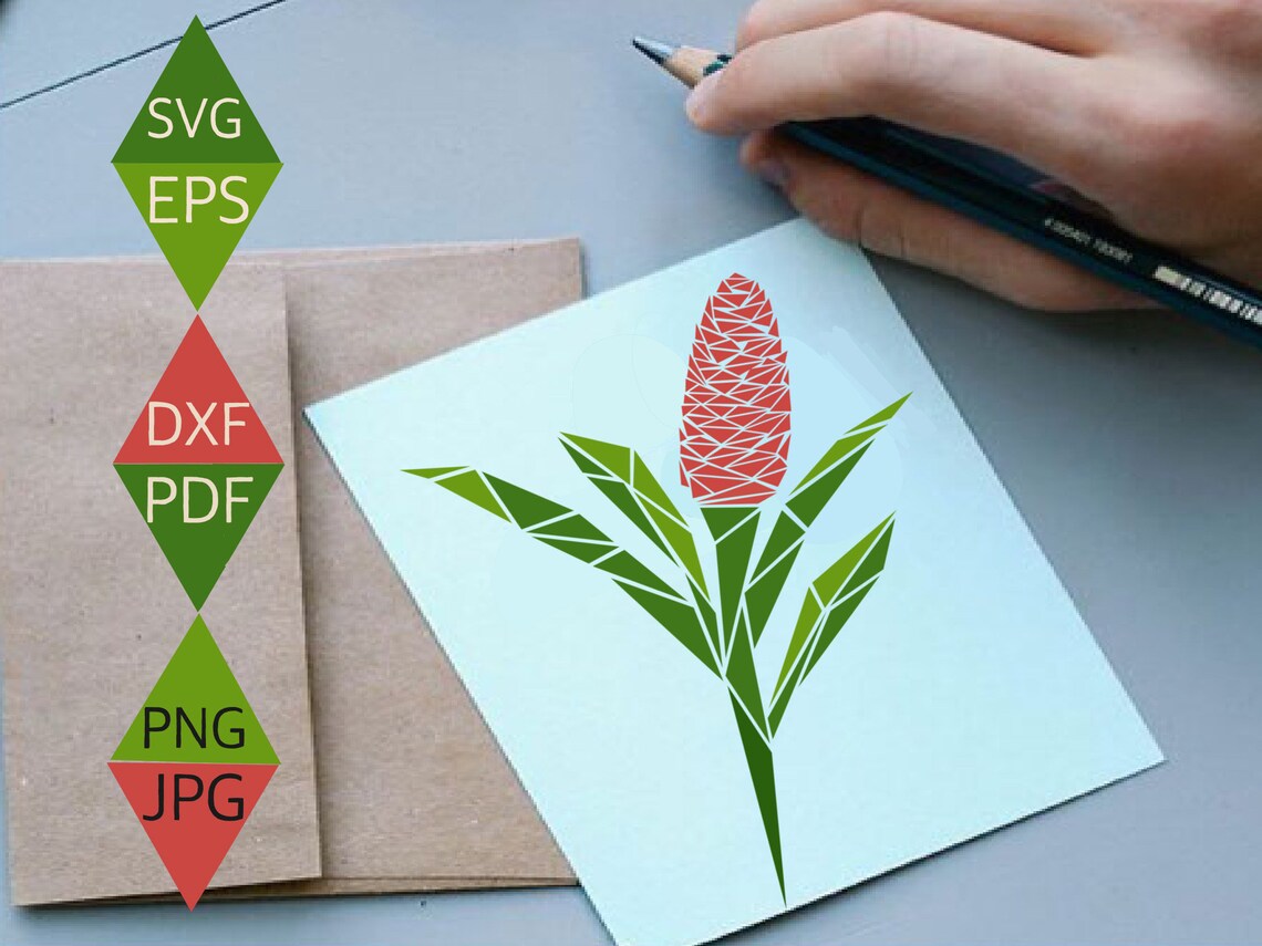Ginger Flower Svg Flower Svgwild Flower Svg Hawaiian Red - Etsy