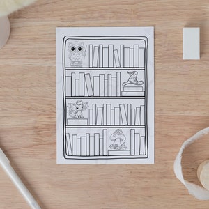 Fantasy Printable Bookshelf Bookmarks, Reading Tracker, Coloring ...
