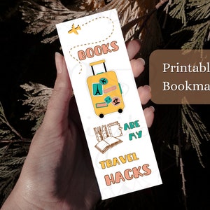 Printable Bookmark Traveler, Set of 4 Downloadable Bookmarks, Cute ...