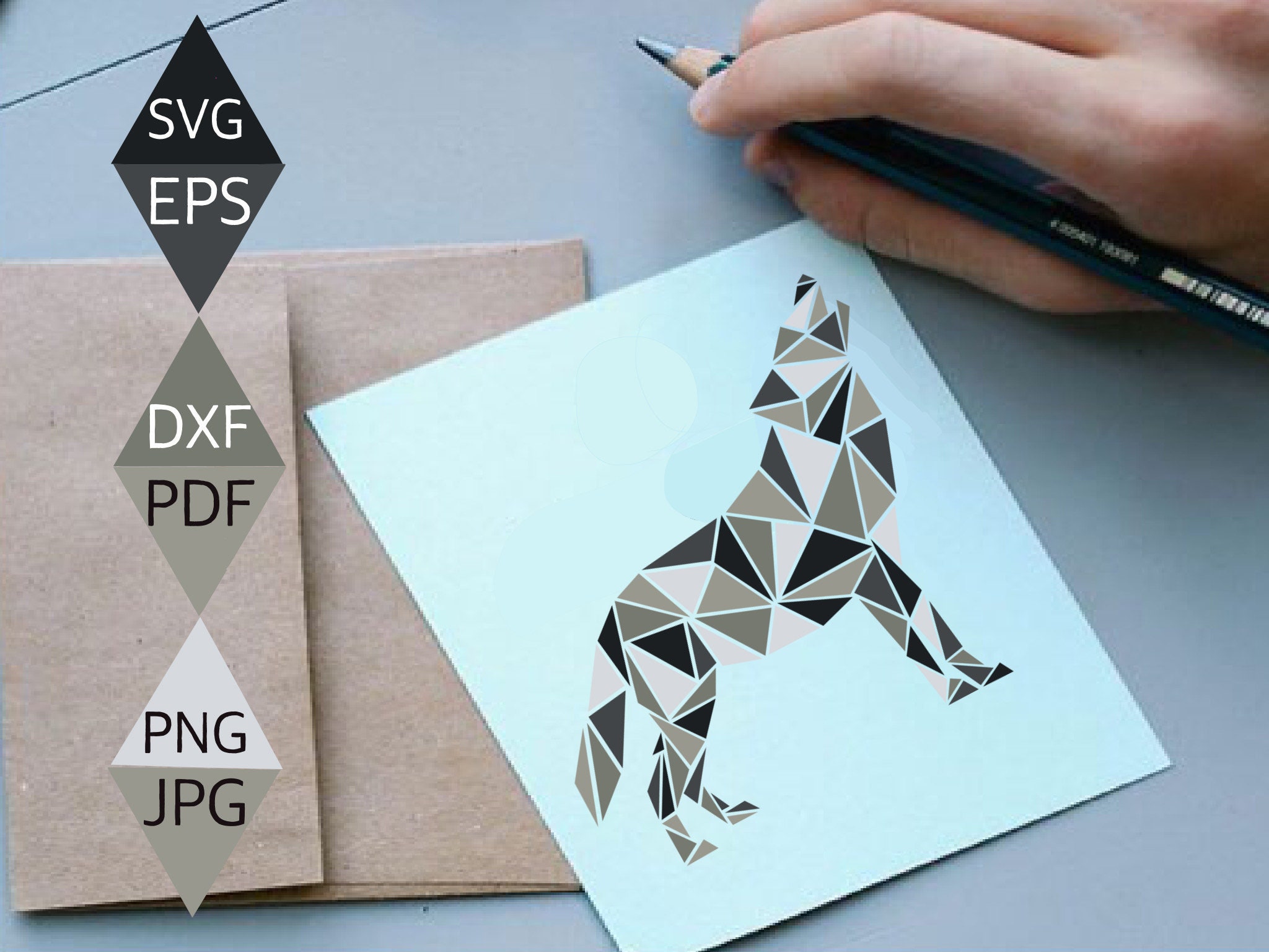 Wolf Svg Rustic Gray Wolf Svg Forest Howling Wolf Svg Wild - Etsy