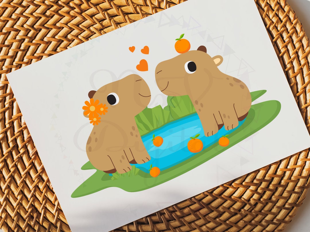 Couple Capybara Svg, Cute Capybara Shirt Svg, Capybara Sticker, Animal ...