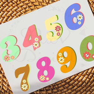 Set of 36 Groovy Letters and Numbers Png, Groovy Alphabet Doodle Flower ...