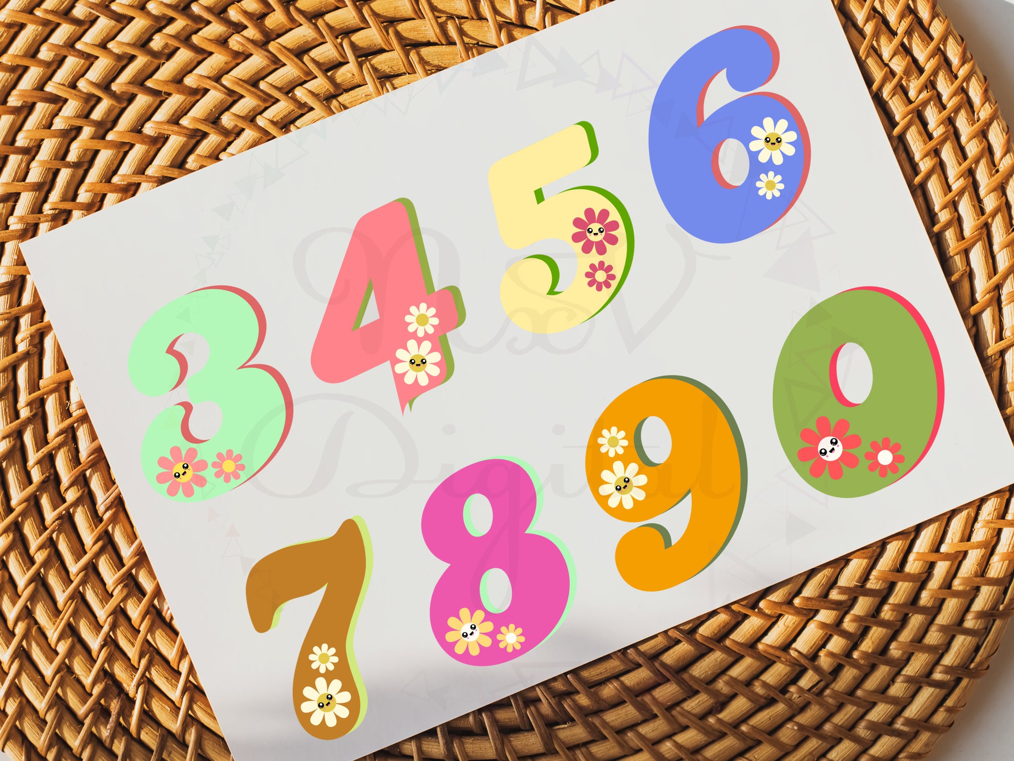 Set of 36 Groovy Letters and Numbers Png, Groovy Alphabet Doodle Flower ...