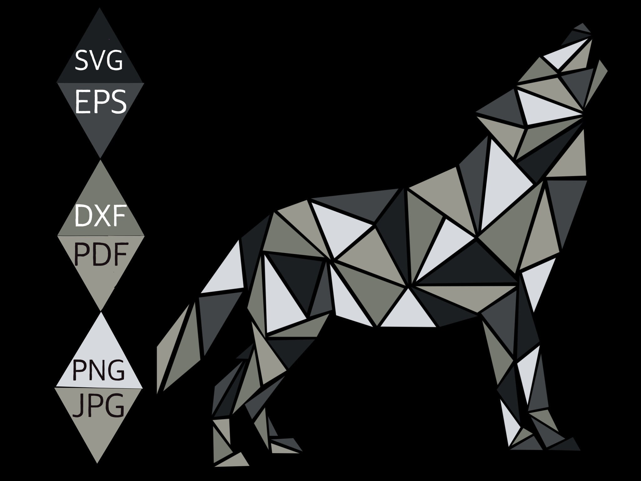Wolf Svg Rustic Gray Wolf Svg Forest Howling Wolf Svg Wild - Etsy