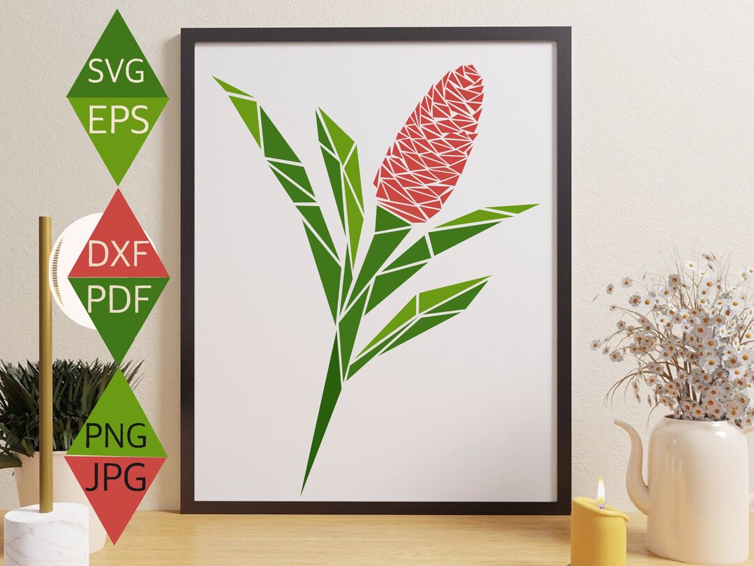 Ginger Flower Svg, Flower Svg,wild Flower Svg, Hawaiian Red Ginger ...