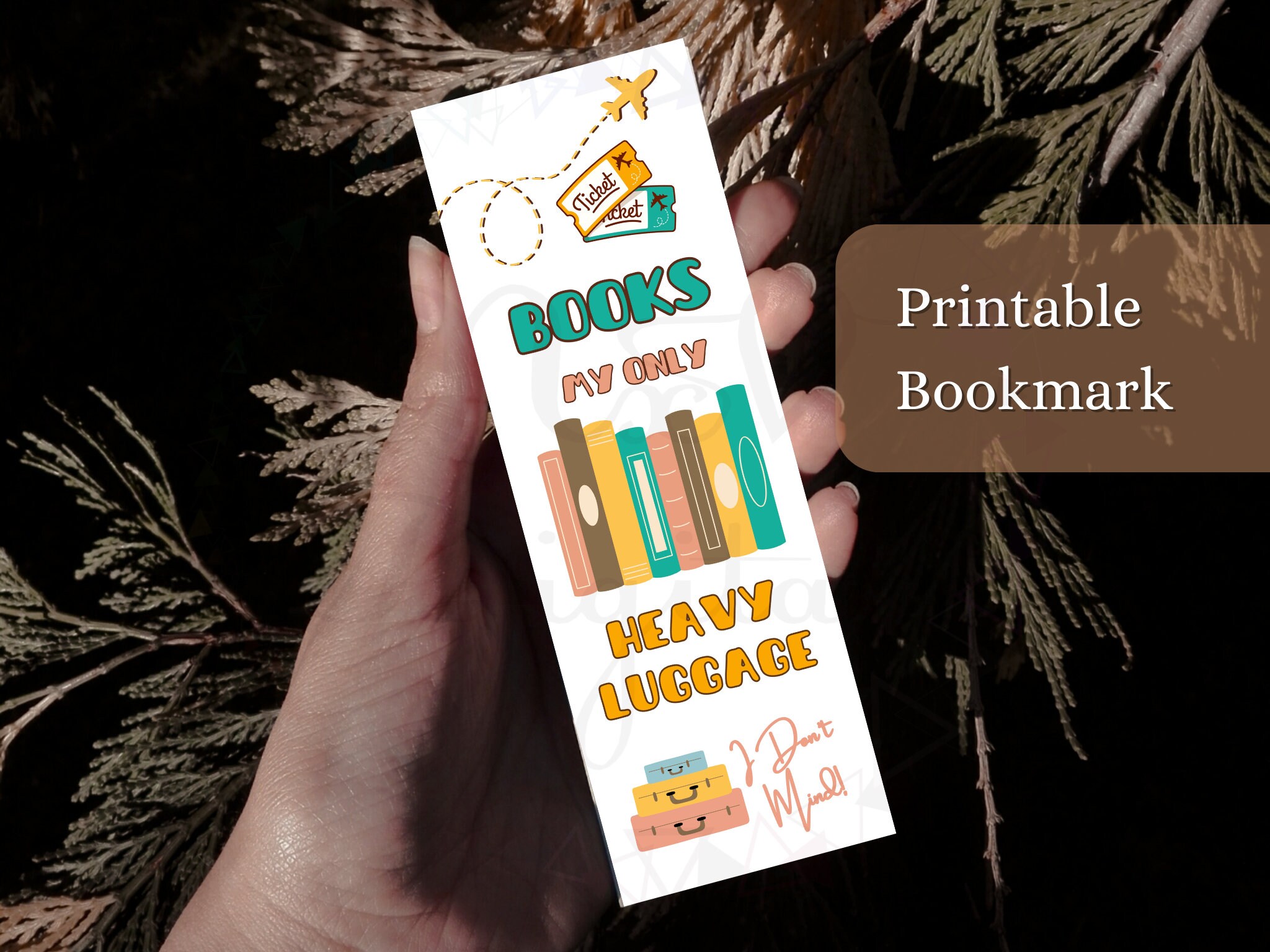 Printable Bookmark Traveler, Set of 4 Downloadable Bookmarks, Cute ...