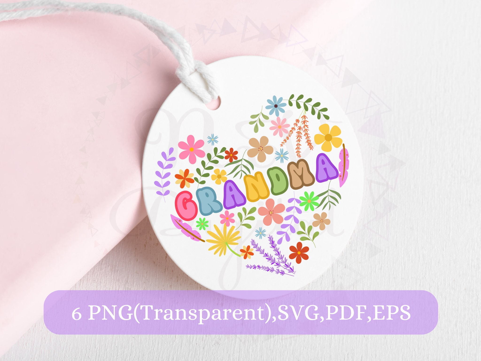 Grandma Stickers Png, Mothers Day Gifts for Grandma Gift Tag Png ...