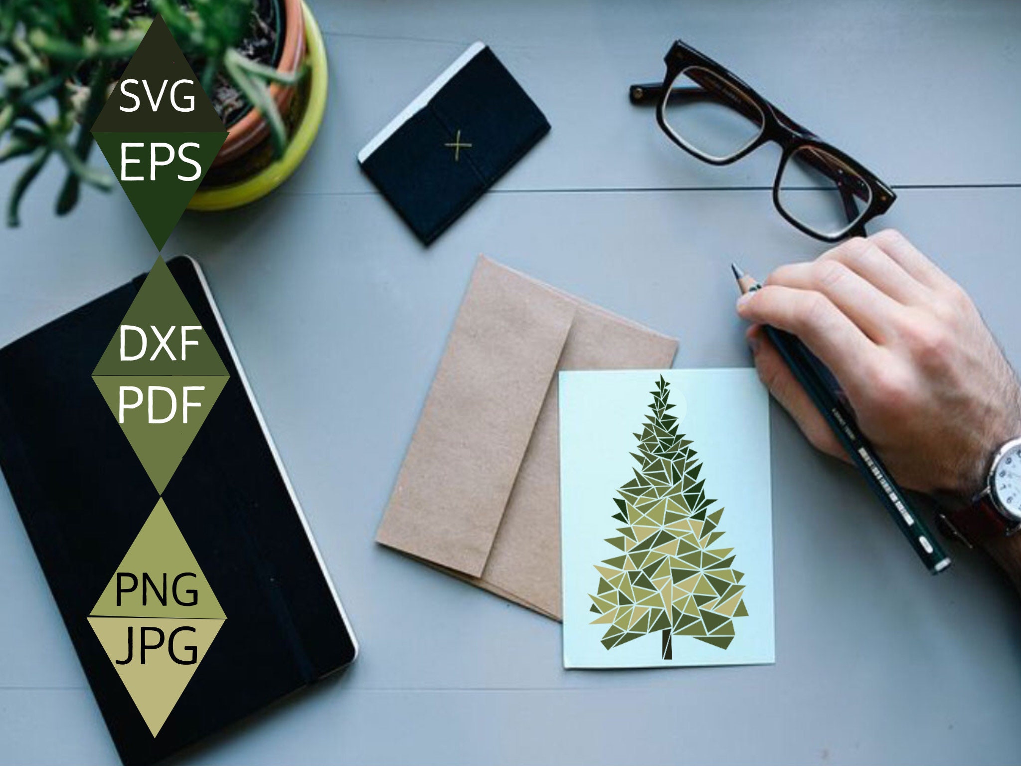 Farm Fresh Christmas Tree Svg, Rustic Christmas Tree Svg, Boho Svg ...