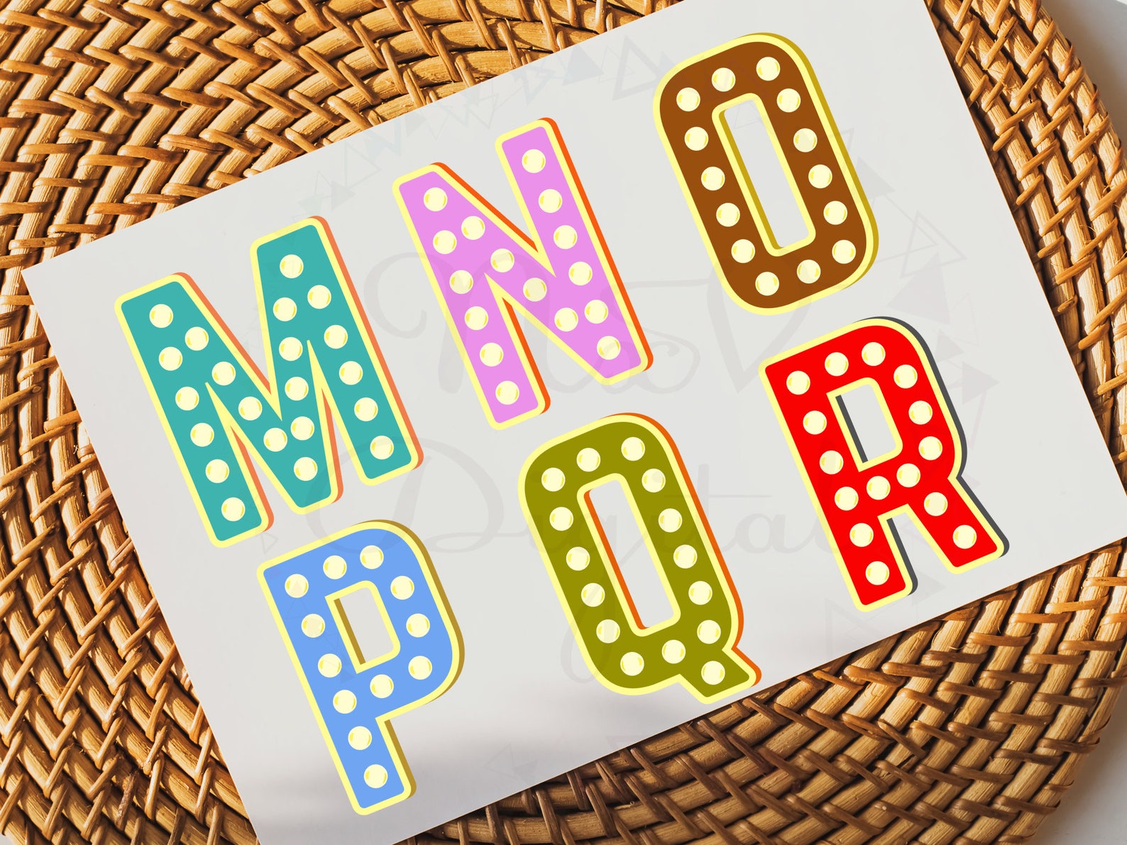 Retro Lightbulb Alphabet Png, Set of 36 Retro Letter Png, Retro ...