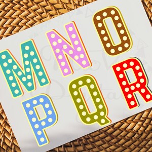 Retro Lightbulb Alphabet Png, Set of 36 Retro Letter Png, Retro ...
