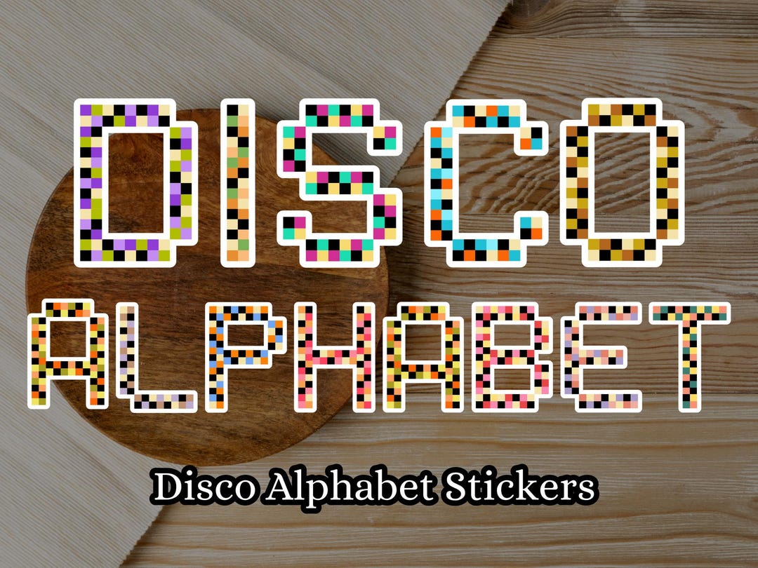Disco Alphabet Png, Set of 36 Retro Letter Png, Retro Disco Alphabet ...