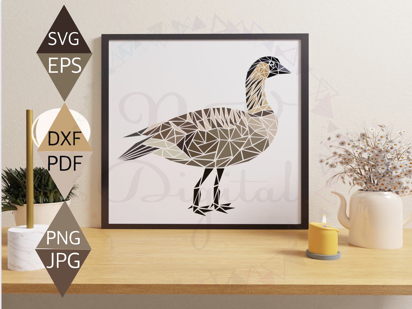 Hawaiian Nene Bird Svg, Goose Svg, Hawaiian State Bird Svg, Hawaii Nene ...