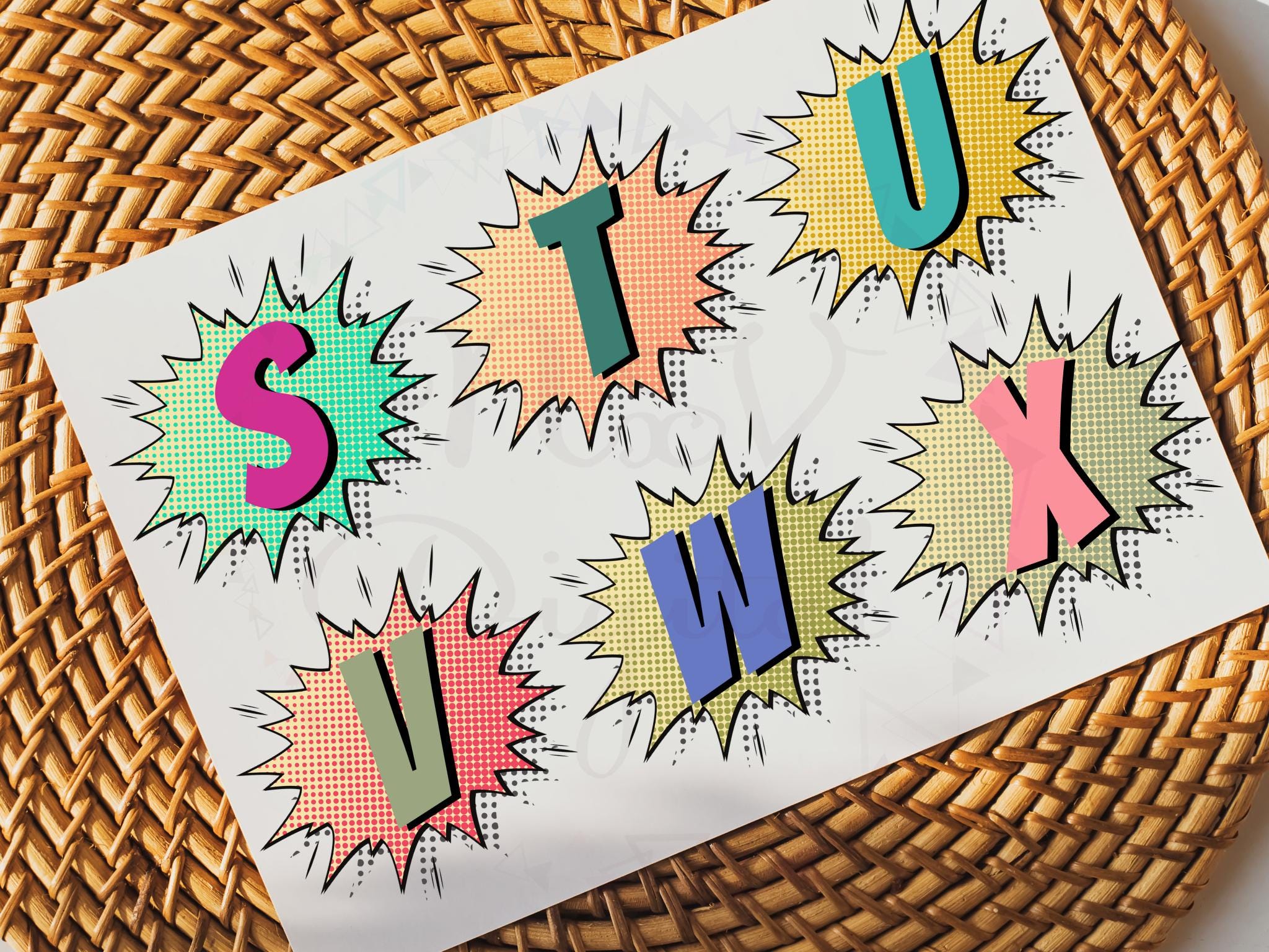 Set of 36 Retro Comic Book Letter Png, Comics Magazine Alphabet Kit Png ...