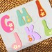Set of 26 Groovy Letter Png, Groovy Alphabet Doodle Flower Gift Tag Png ...
