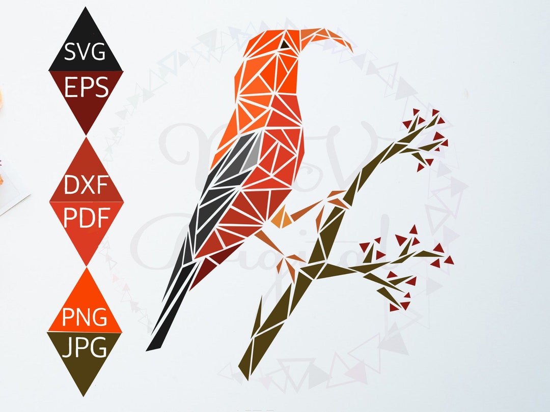 Hawaiian Honeycreeper Bird Svg, Bird Svg, Hawaiian Svg, Hawaii Oahu ...