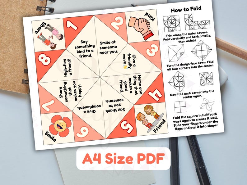 Valentine Friendship Cootie Catcher Printable | Classroom Valentine ...