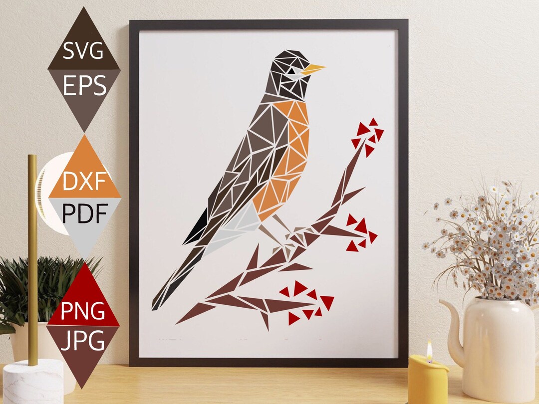 Bird SVG American Robin Bird SVG American Robin SVG Red - Etsy