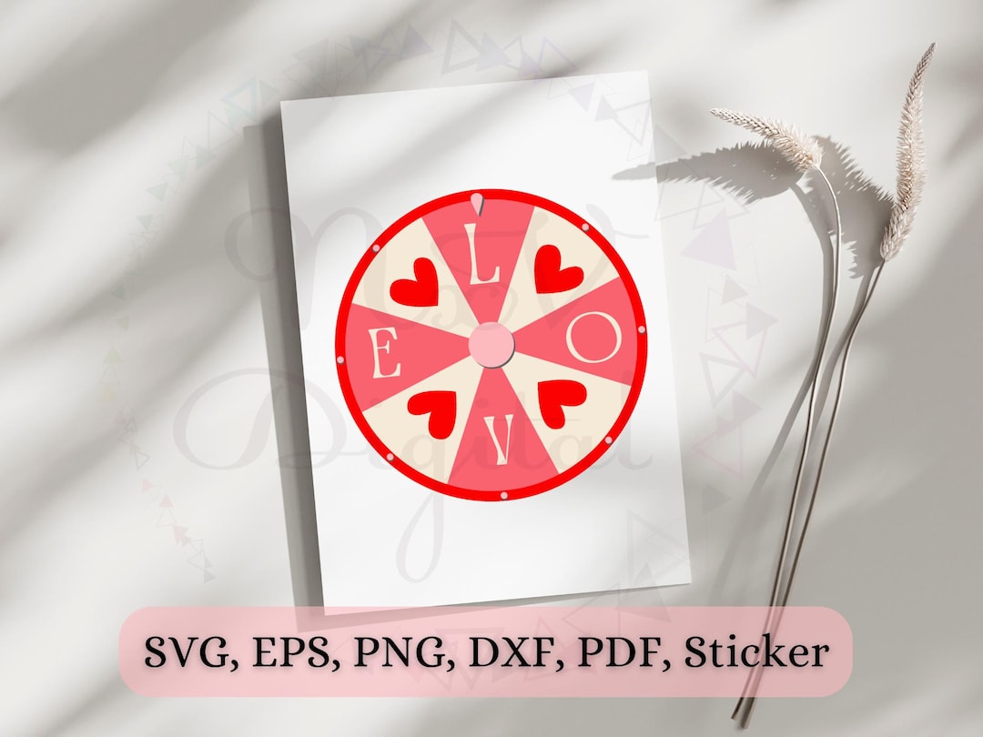 Vintage Love Spin Wheel Png, Retro Wheel Heart Doodle Gift Tag Png,cute ...