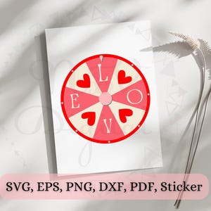 Vintage Love Spin Wheel Png, Retro Wheel Heart Doodle Gift Tag Png,cute ...