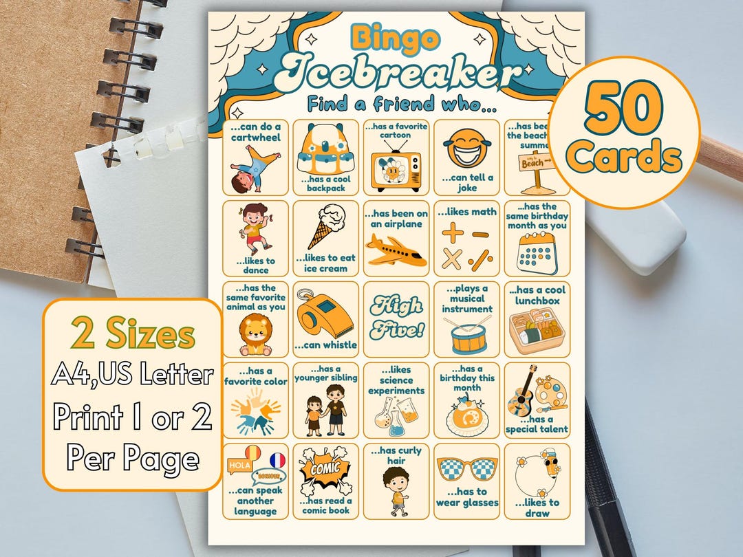 Icebreaker Bingo – Back-to-school Buddy Game | Classroom Activity ...