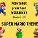 Super Mario Printable Worksheet Addition, Puzzle, Counting Worksheet ...
