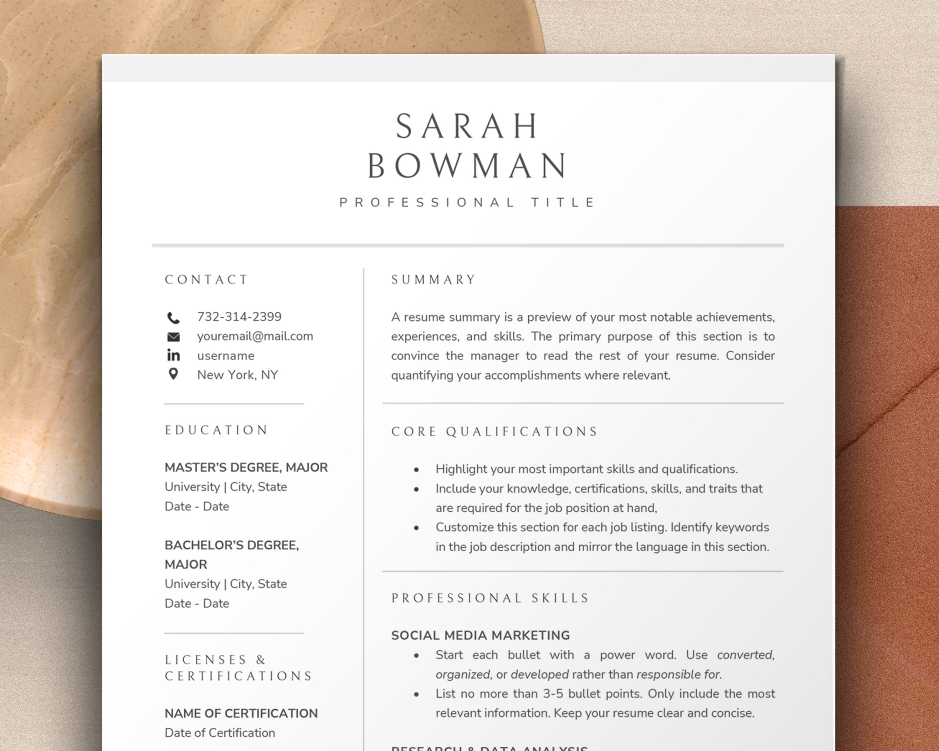 Functional Resume Template Word, Google Docs, Apple Pages Mac Skills ...