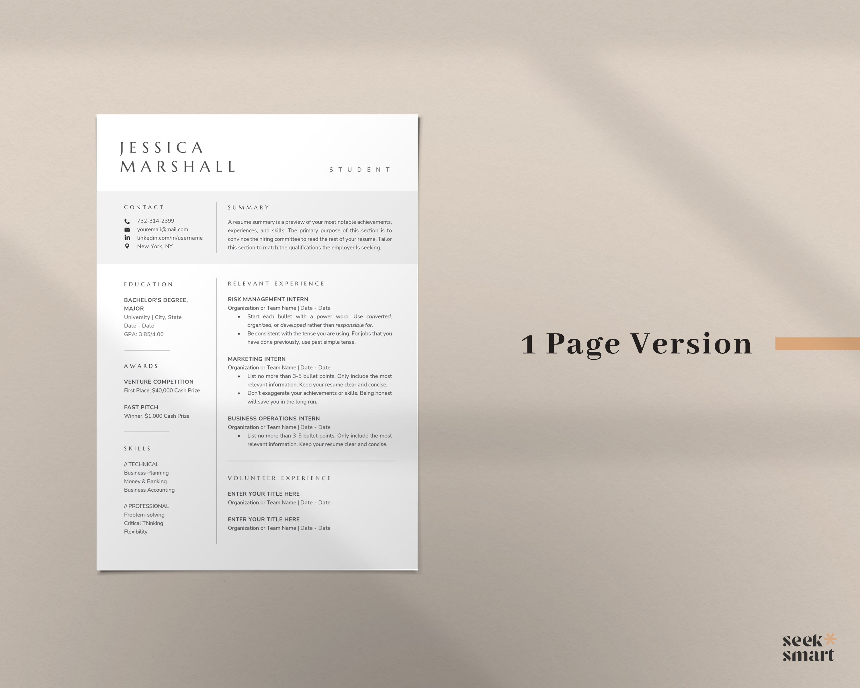 Resume Template Grad School for College Students | Student Resume ...