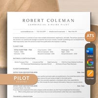 Flight Attendant Resume Template for Canva, Stewardess Resume, Aviation ...