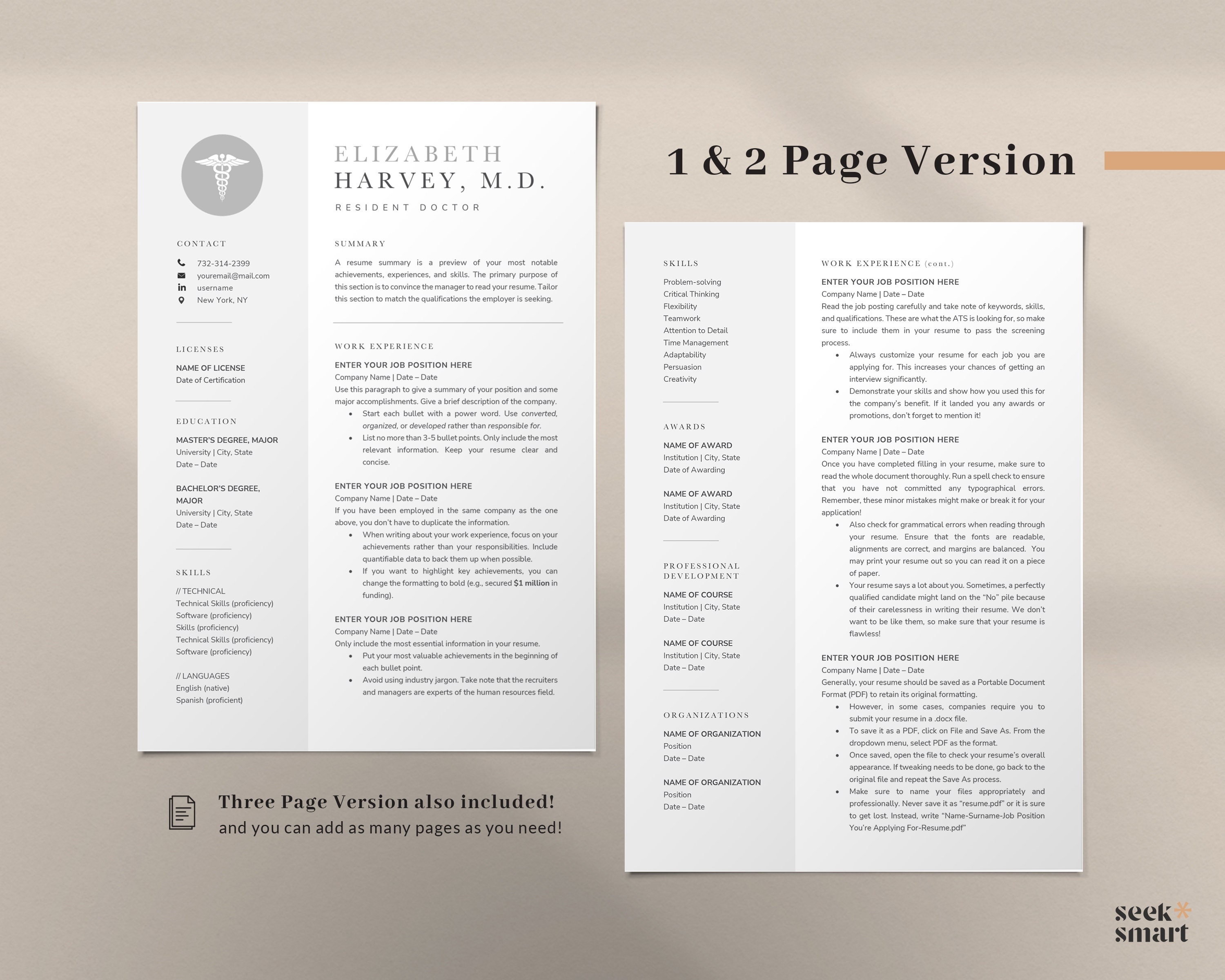 Doctor Resume Template Word Apple Pages Mac Medical Resume Template Cv